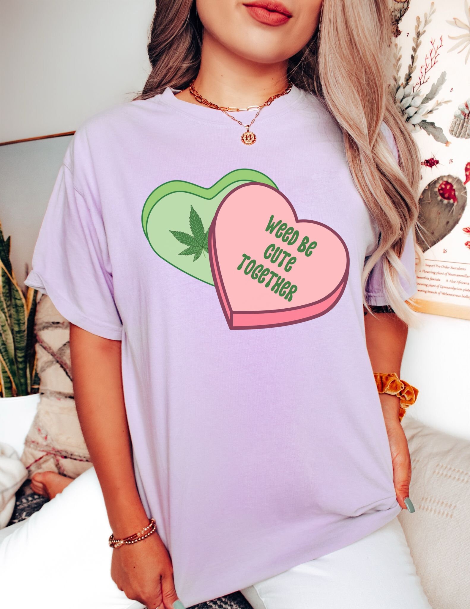Weed Be Cute Together, Funny Valentine Tee, Weed Shirt, Gift for Her ...