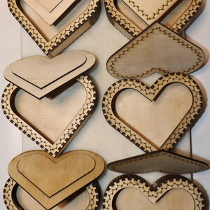 Wooden Love Heart Box - Etsy