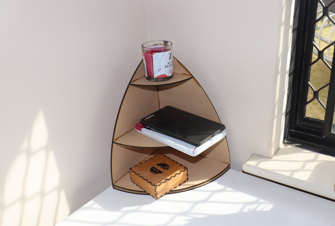 Quarter Circle Display Stand Flatpack 3 Shelf Retail/card/jewellery ...