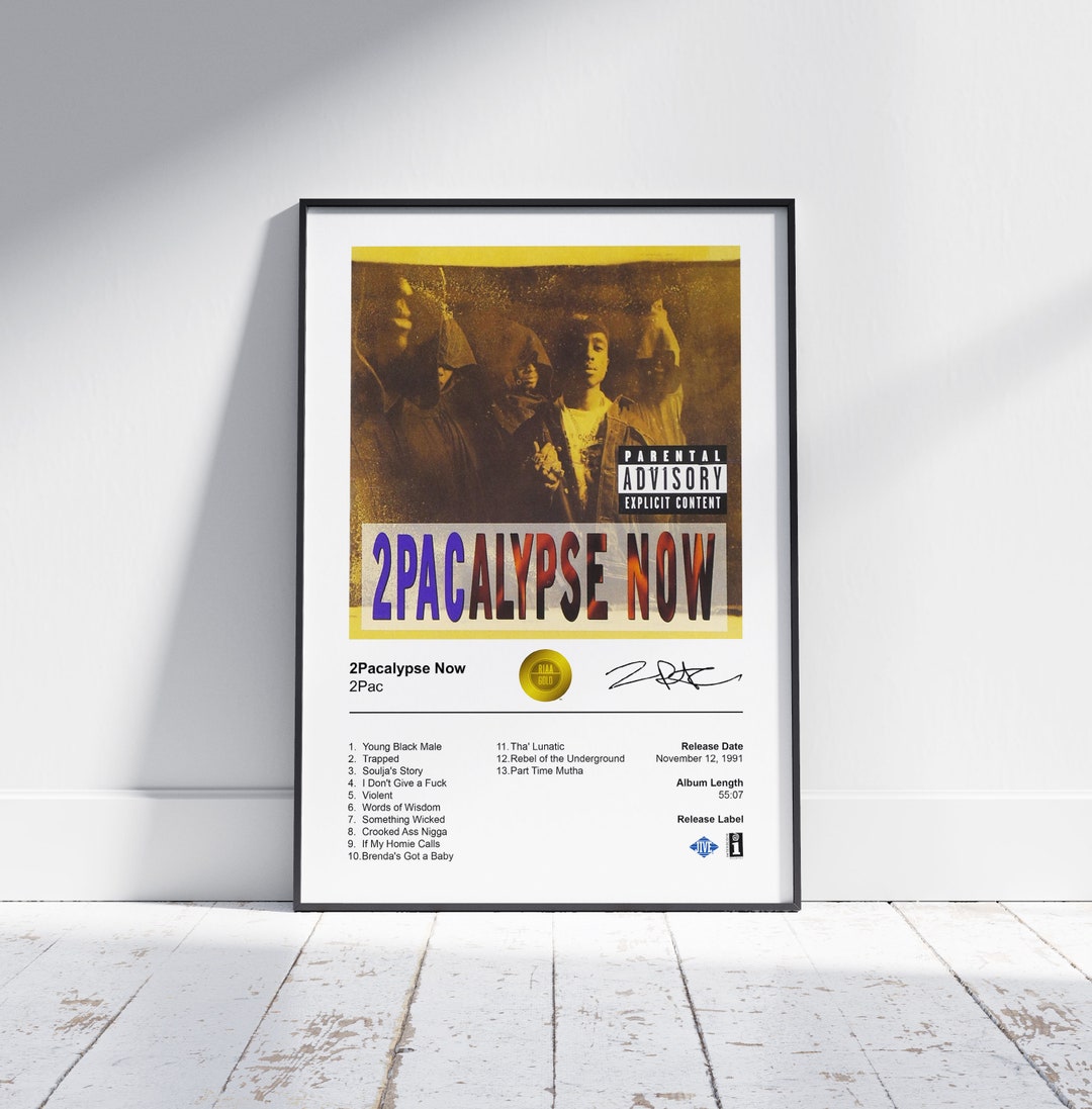 2pac Poster 2pacalypse Now Album Cover Poster Print Tupac Etsy
