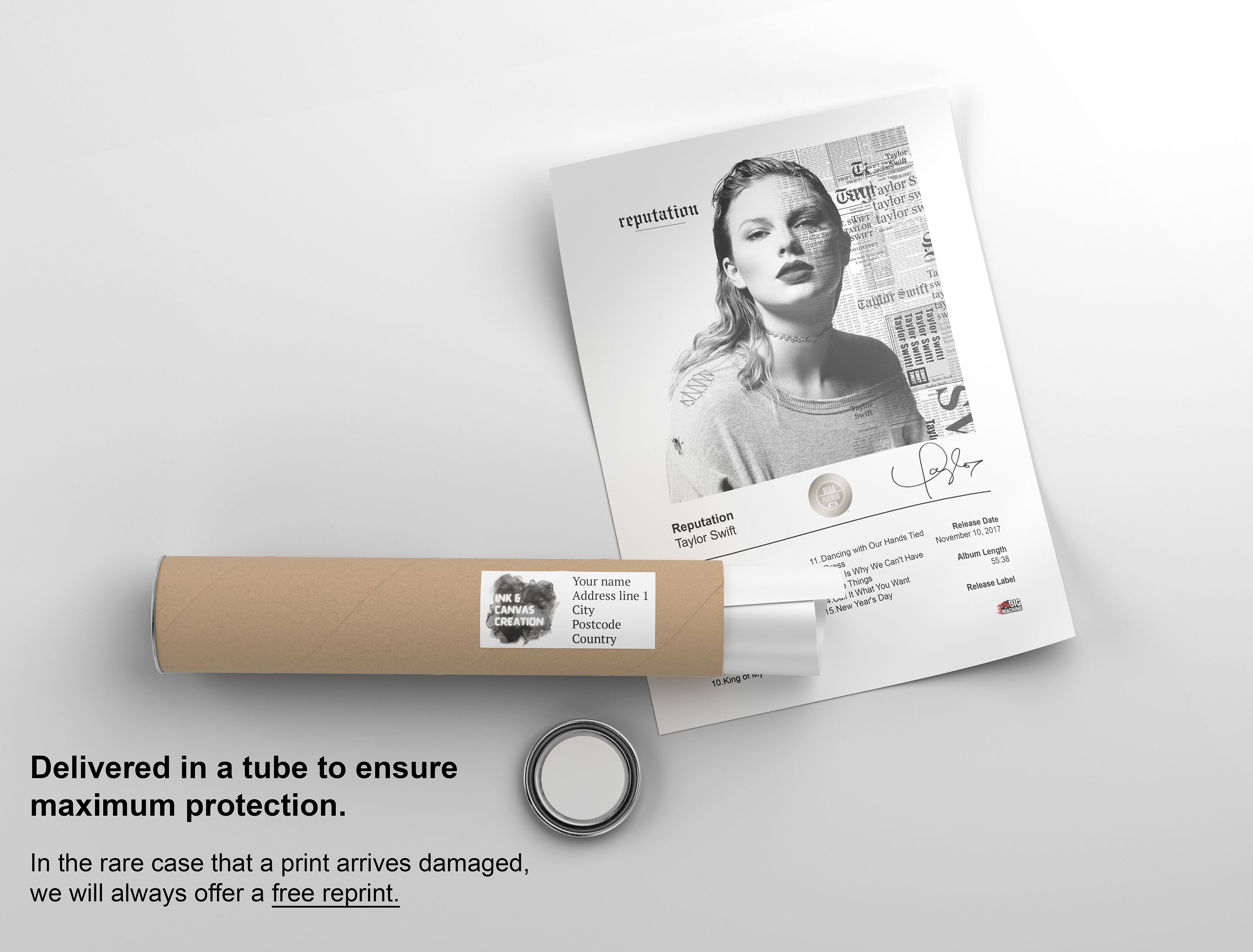 Taylor Swift Poster Reputation Album Cover Poster Print - Etsy UK