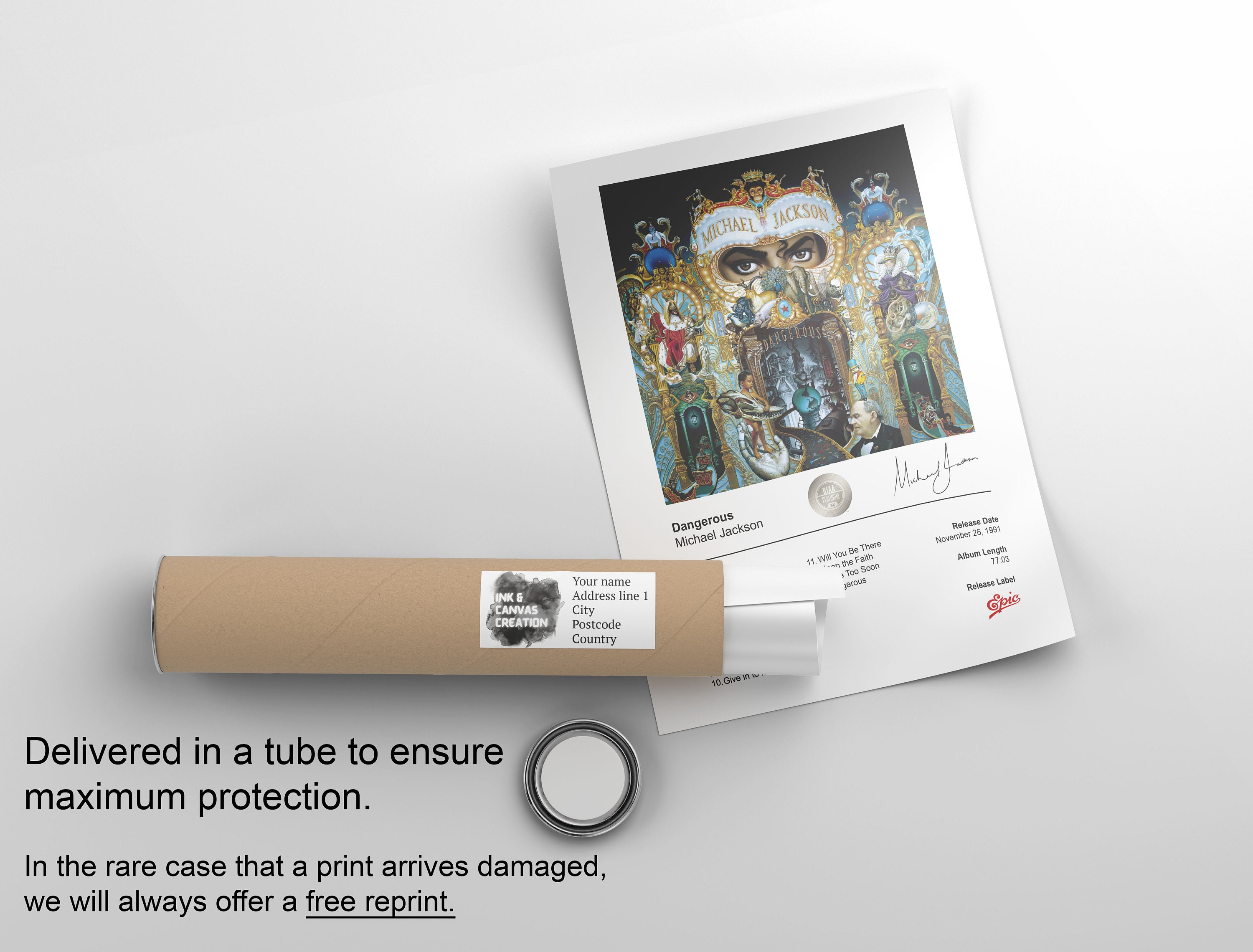 Michael Jackson Poster - Dangerous Album Cover Poster sold by Katarzyna ...