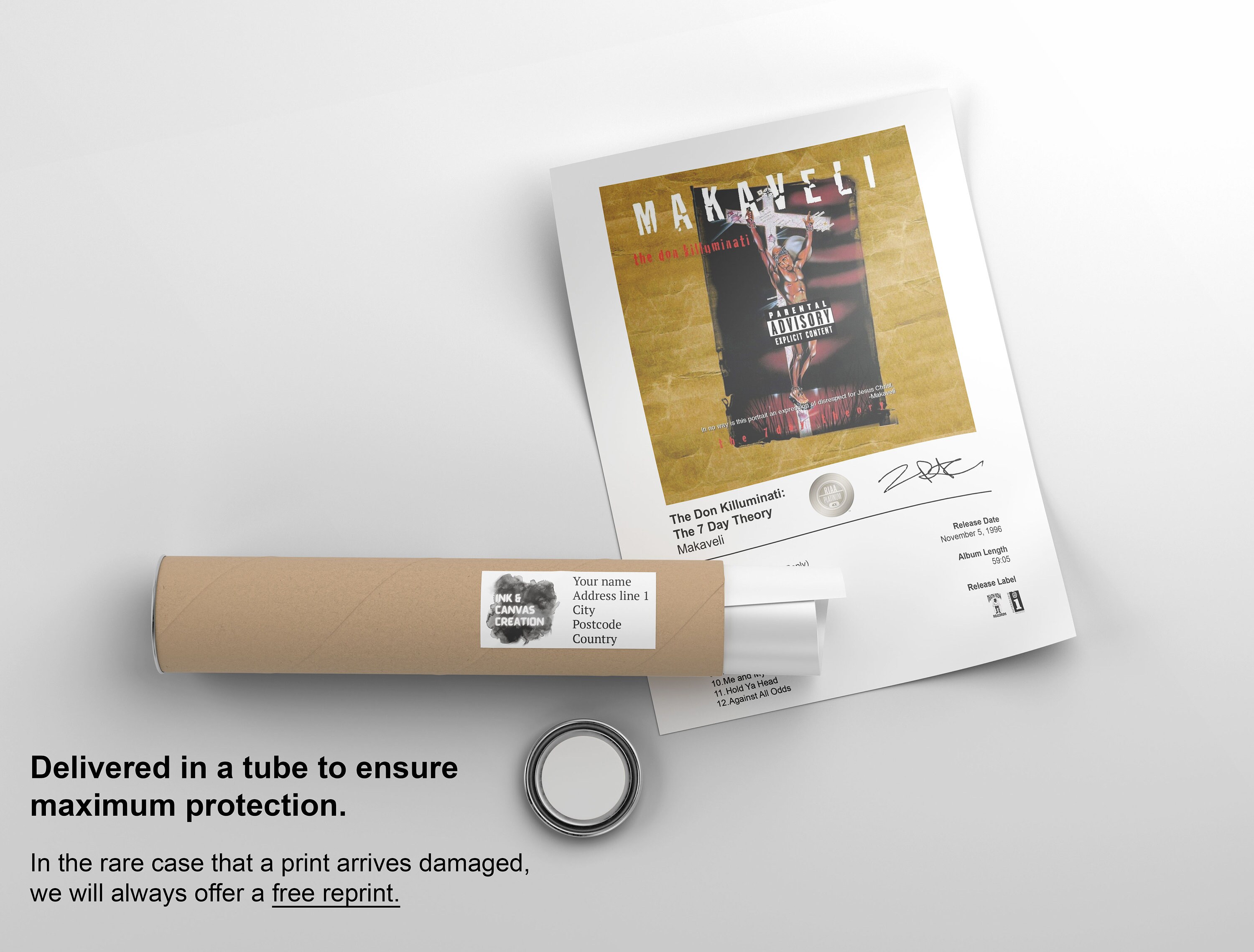 2Pac Poster - The Don Killuminati: The 7 Day Theory Album Cover Poster ...