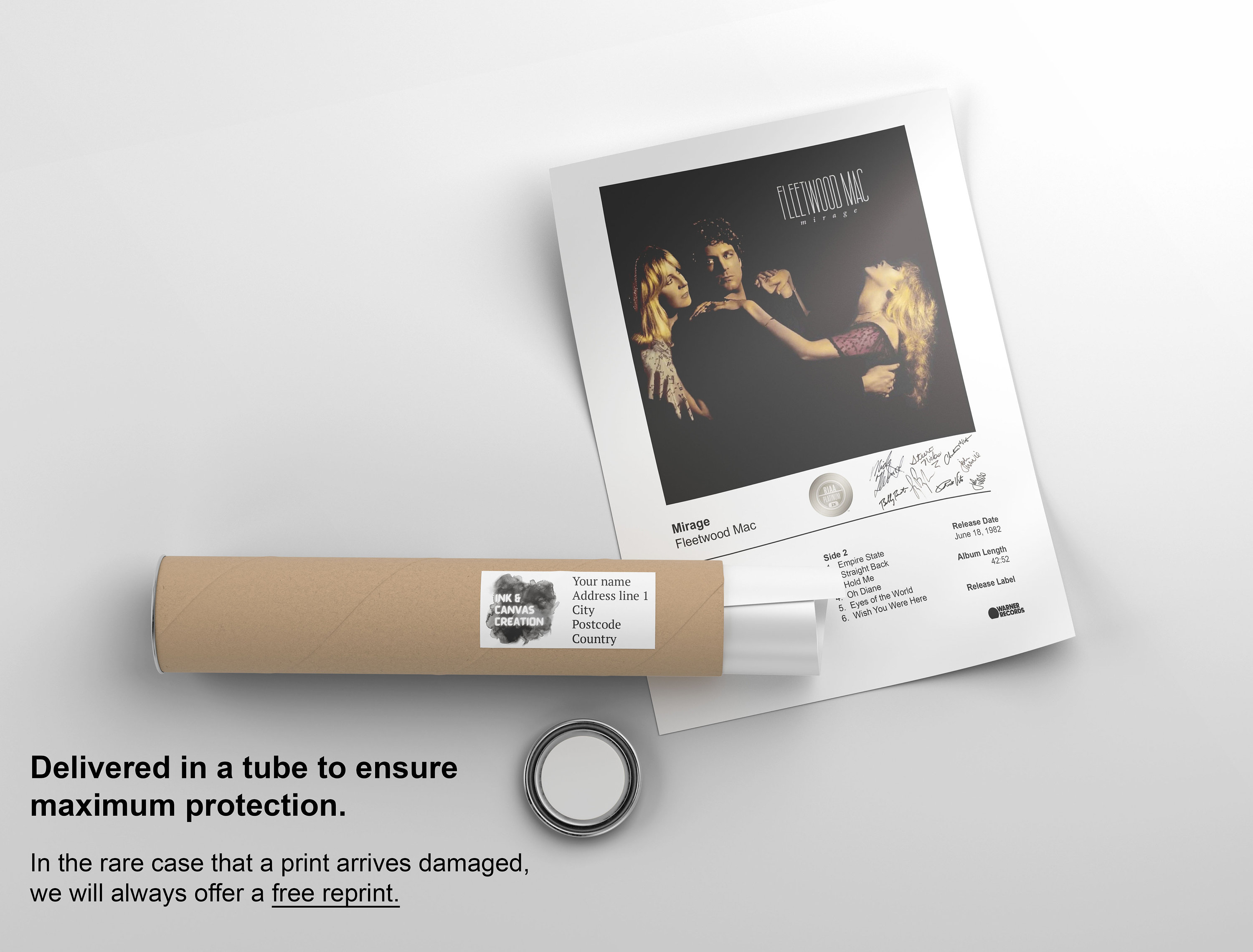 Fleetwood Mac Poster - Mirage Album Cover Premium Matte Vertica Poster ...