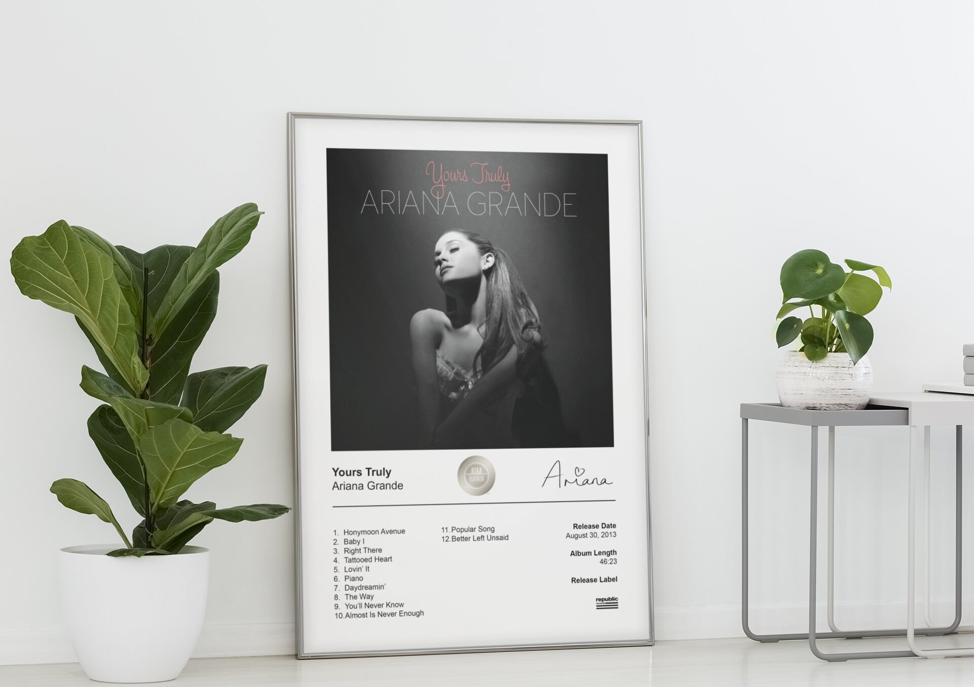 Ariana Grande Poster Digital Download - Yours Truly Album Cover Poster ...