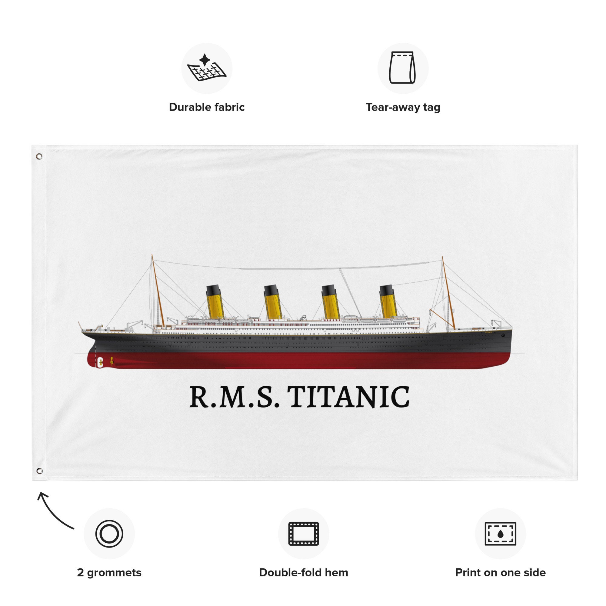 Titanic Model Flag, Titanic Lover Flag, RMS Titanic Gift, Titanic ...