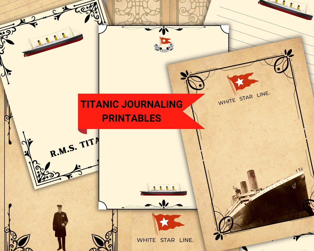 Titanic Journaling Pages, Titanic Scrapbook Pages, Vintage Titanic ...