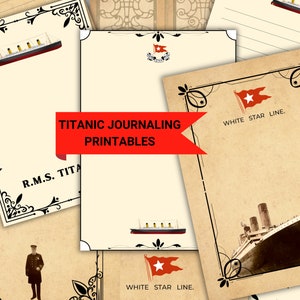 Titanic Junk Journal, Titanic Scrapbook Pages, Vintage Titanic Ephemera ...