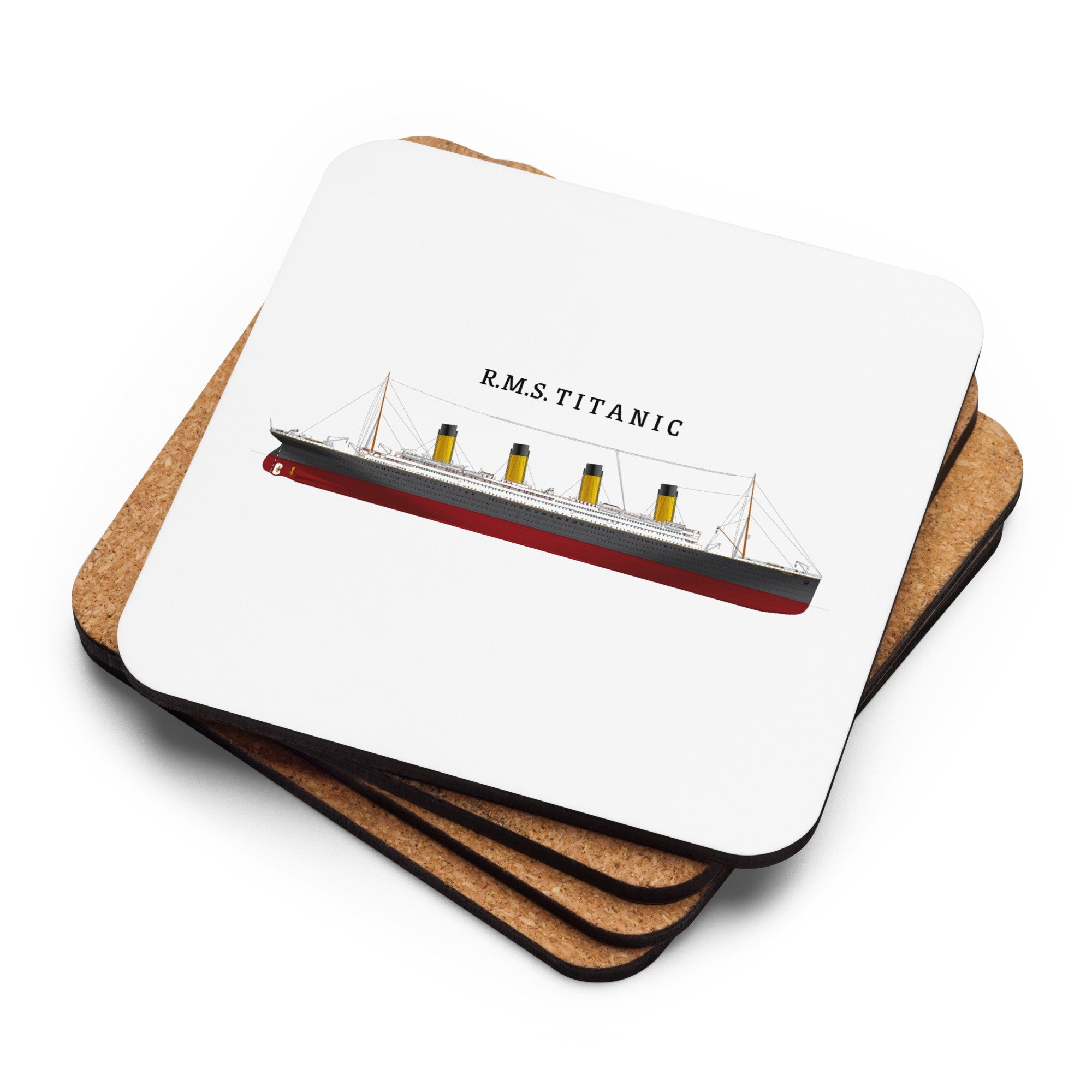 Titanic Model Coaster, RMS Titanic Cork-back Coaster, Titanic Coaster ...