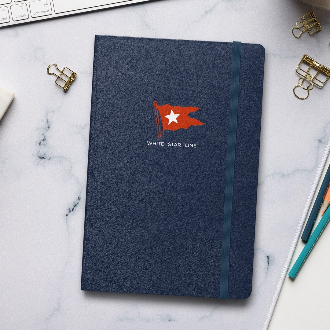 White Star Logo Hardcover Bound Notebook, Titanic Notebook, Titanic ...