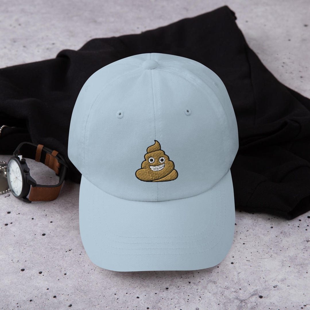 Funny Poo Baseball Cap, Smiling Poop Hat, Toilet Humor Hat, Funny Prank ...