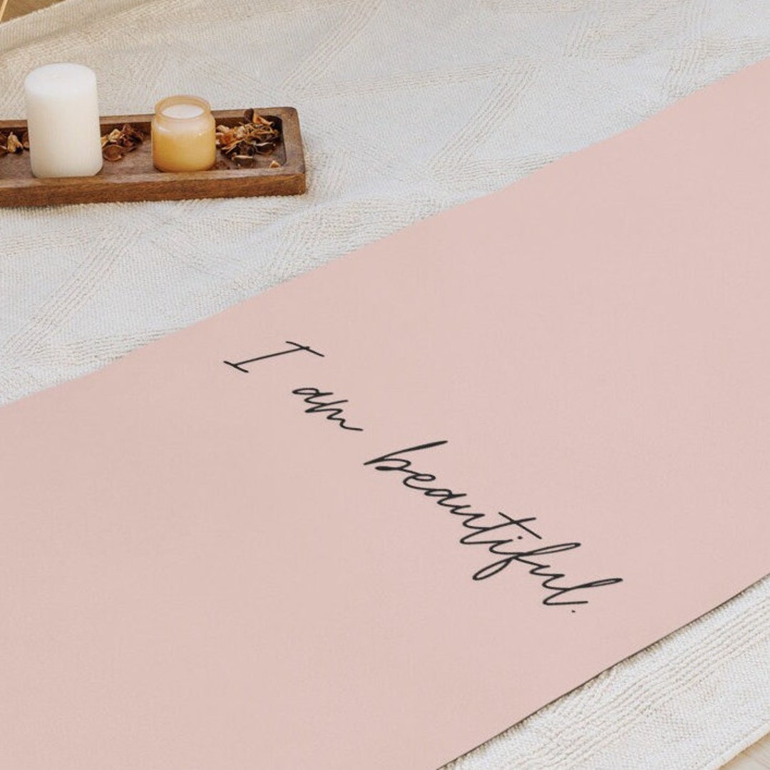 Positive Affirmation Quote Minimalist Yoga Mat - Etsy
