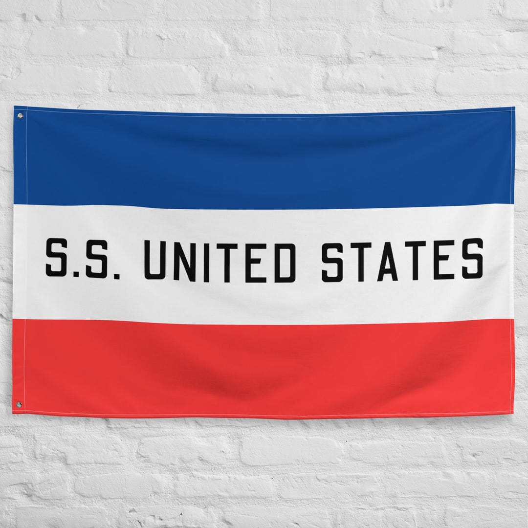 SS United States Flag, United States Line Flag, Ship Flag Gift, the Big ...