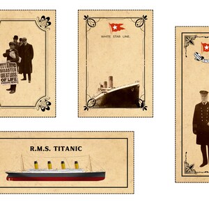 Titanic Bookmarks, RMS Titanic Bookmarks, Print at Home Titanic ...