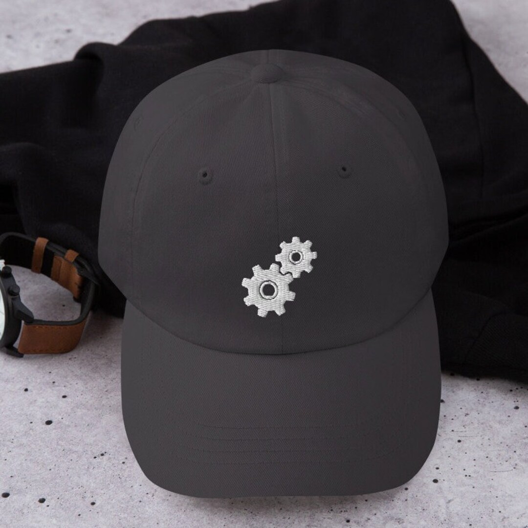 Gears Embroidered Hat, Car Mechanic Hat, Engine Hat, Engineer Hat, Car ...