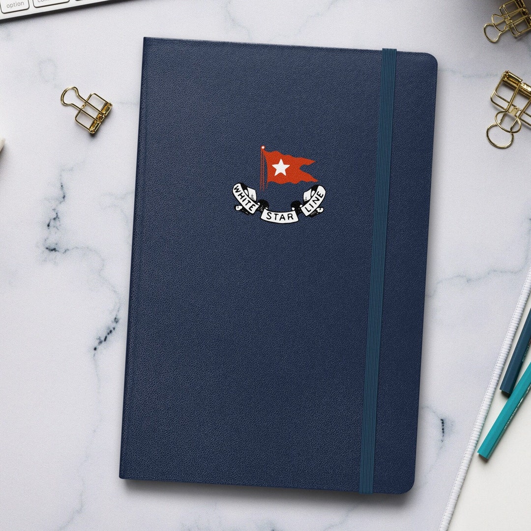 White Star Logo Hardcover Bound Notebook, Titanic Lover Notebook ...
