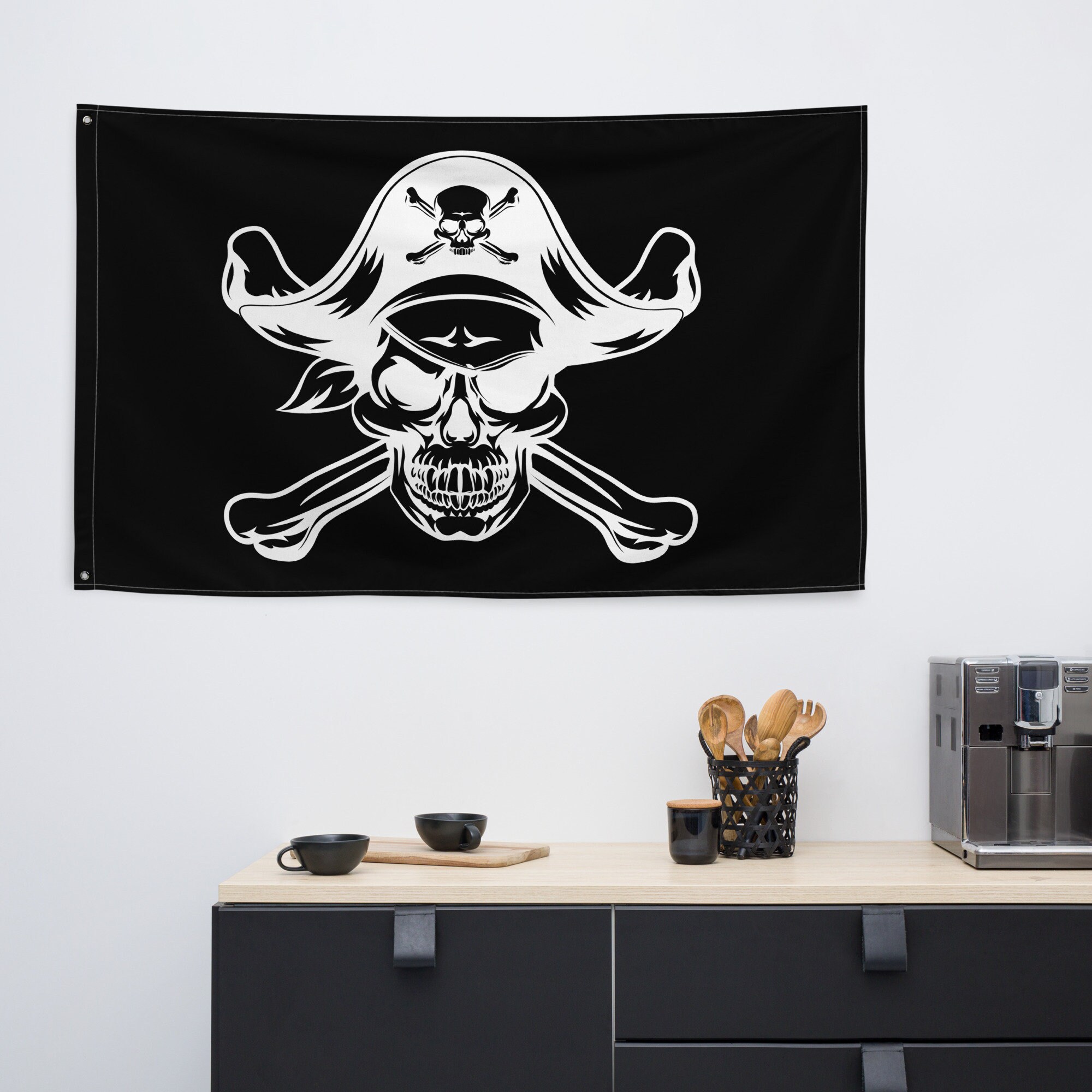 Pirate Flag, Skull Jolly Roger Wall Flag, Nautical Wall Flag, Pirate ...