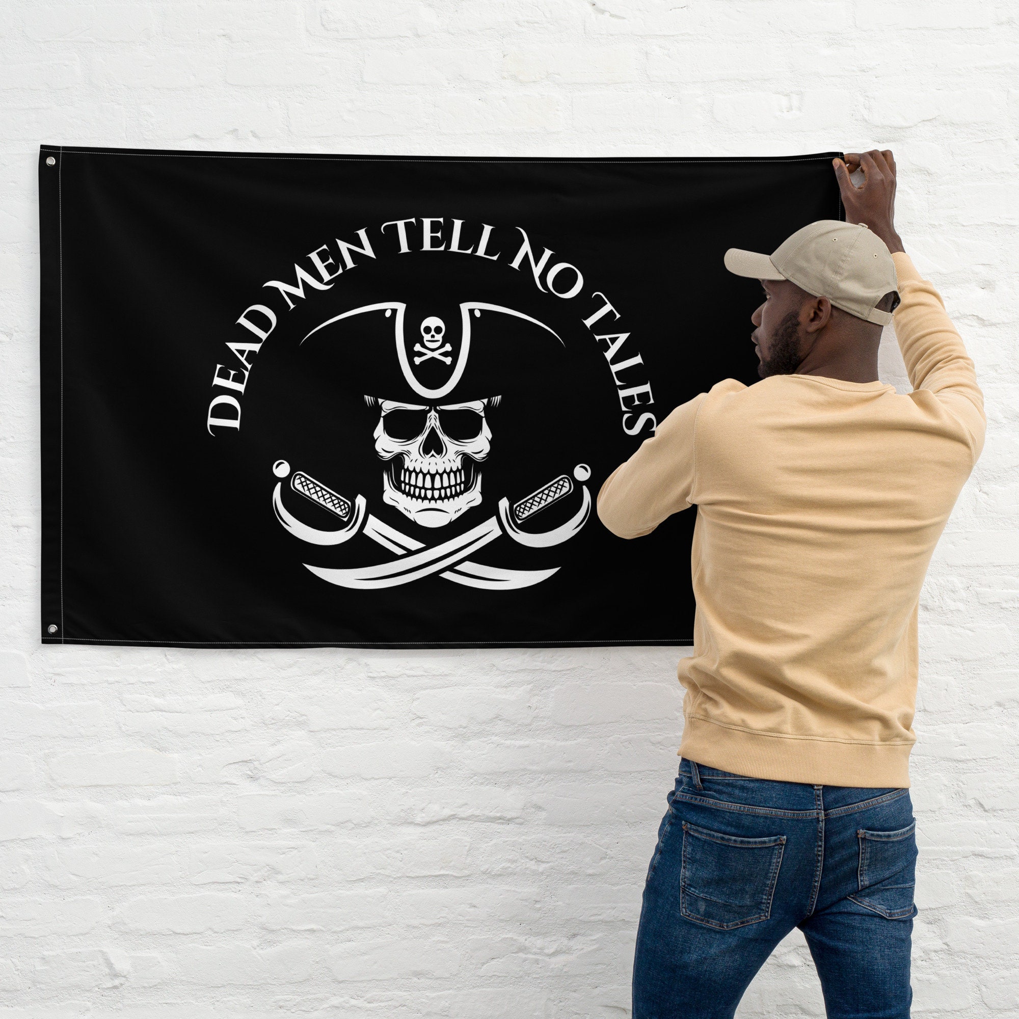 Pirate Quote Flag, Skull Jolly Roger Wall Flag, Nautical Wall Flag ...