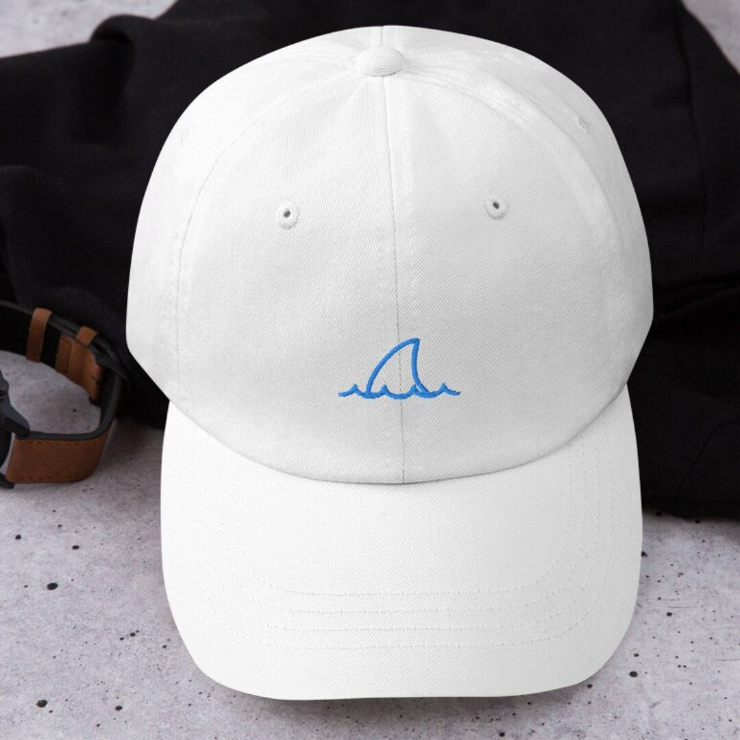 Shark Fin Dad Hat, Shark Hat, Shark Embroidery Hat, Surfer Hat, Ocean ...