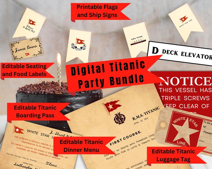 TITANIC Kids Scavenger Hunt Titanic Birthday Party Printable Last ...