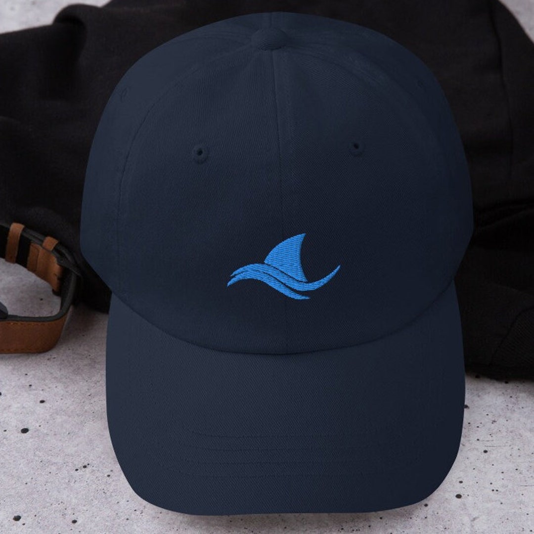 Shark Fin Dad Hat, Shark Hat, Shark Embroidery Hat, Surfer Hat, Ocean ...