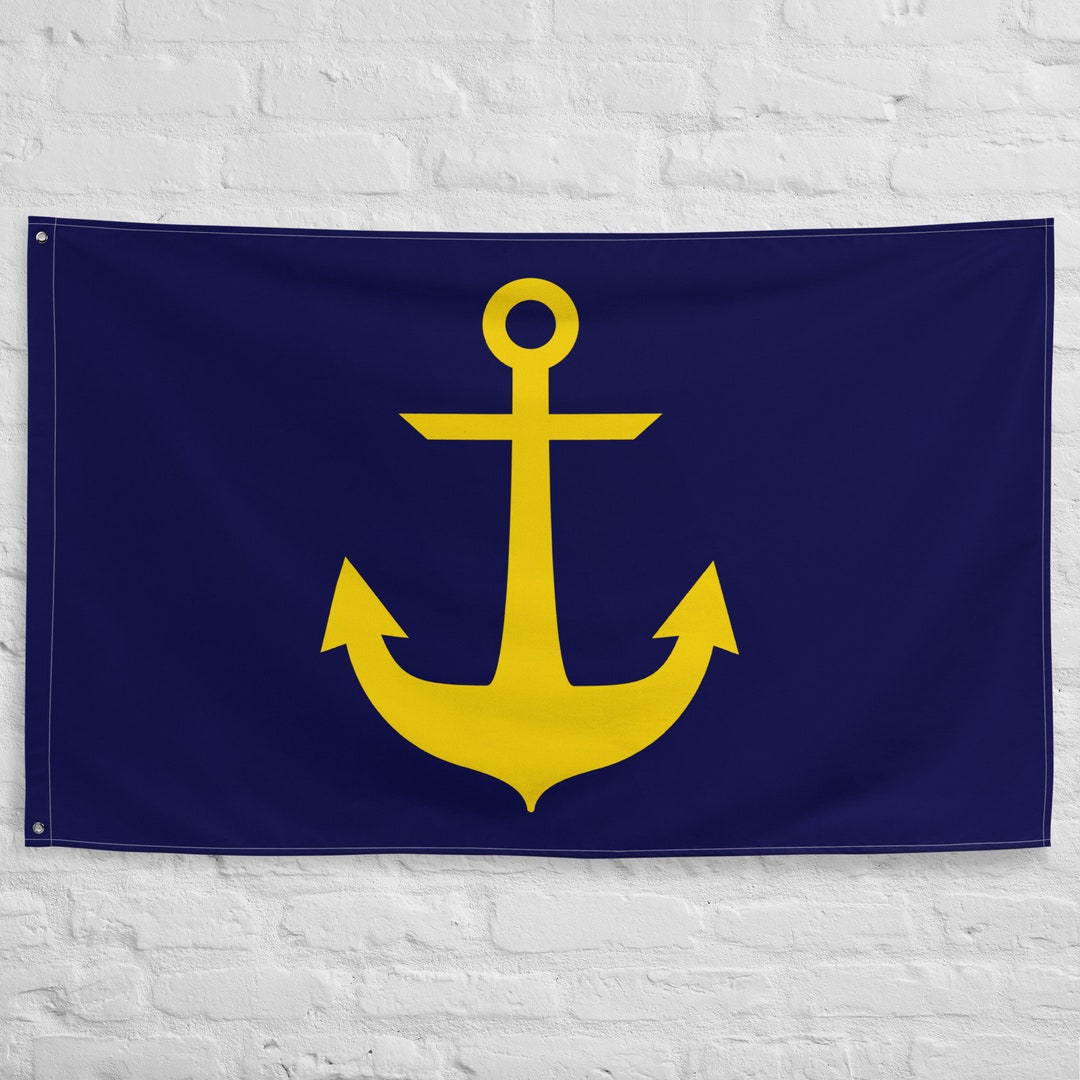 Anchor Wall Flag, Deck Officer Flag, Sailor Flag, Captain Flag, Anchor ...