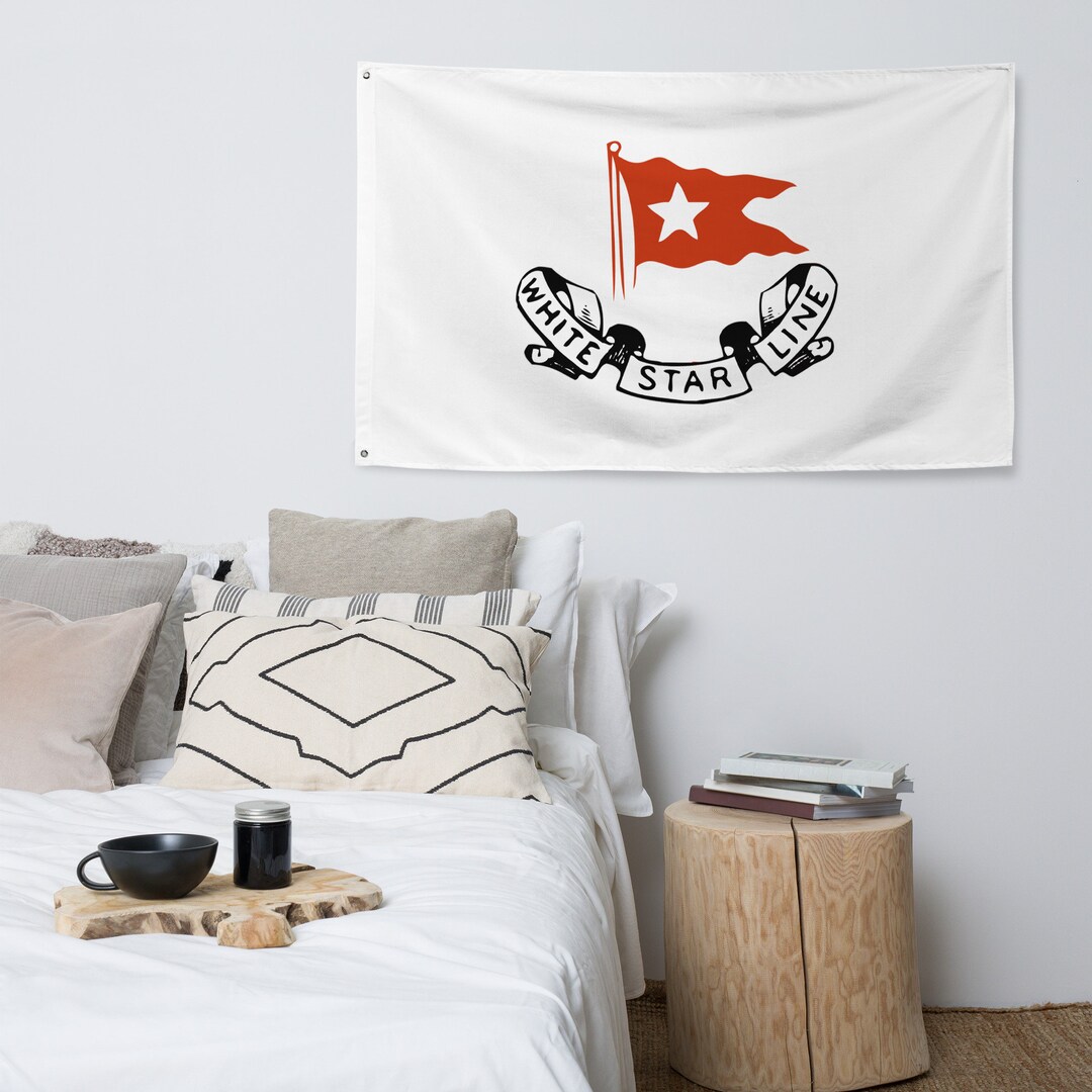 White Star Line Logo Flag, Titanic Lover Flag, Titanic Gift, Titanic ...