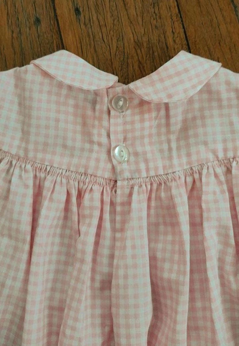 Hand Smocked Pink Gingham Baby Girls Dress - Etsy