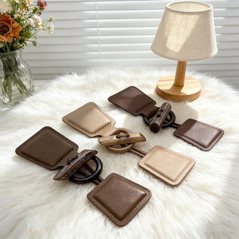 Leather Resin Toggle Button, Coat Closure Clasp, Down Jacket Fastener ...