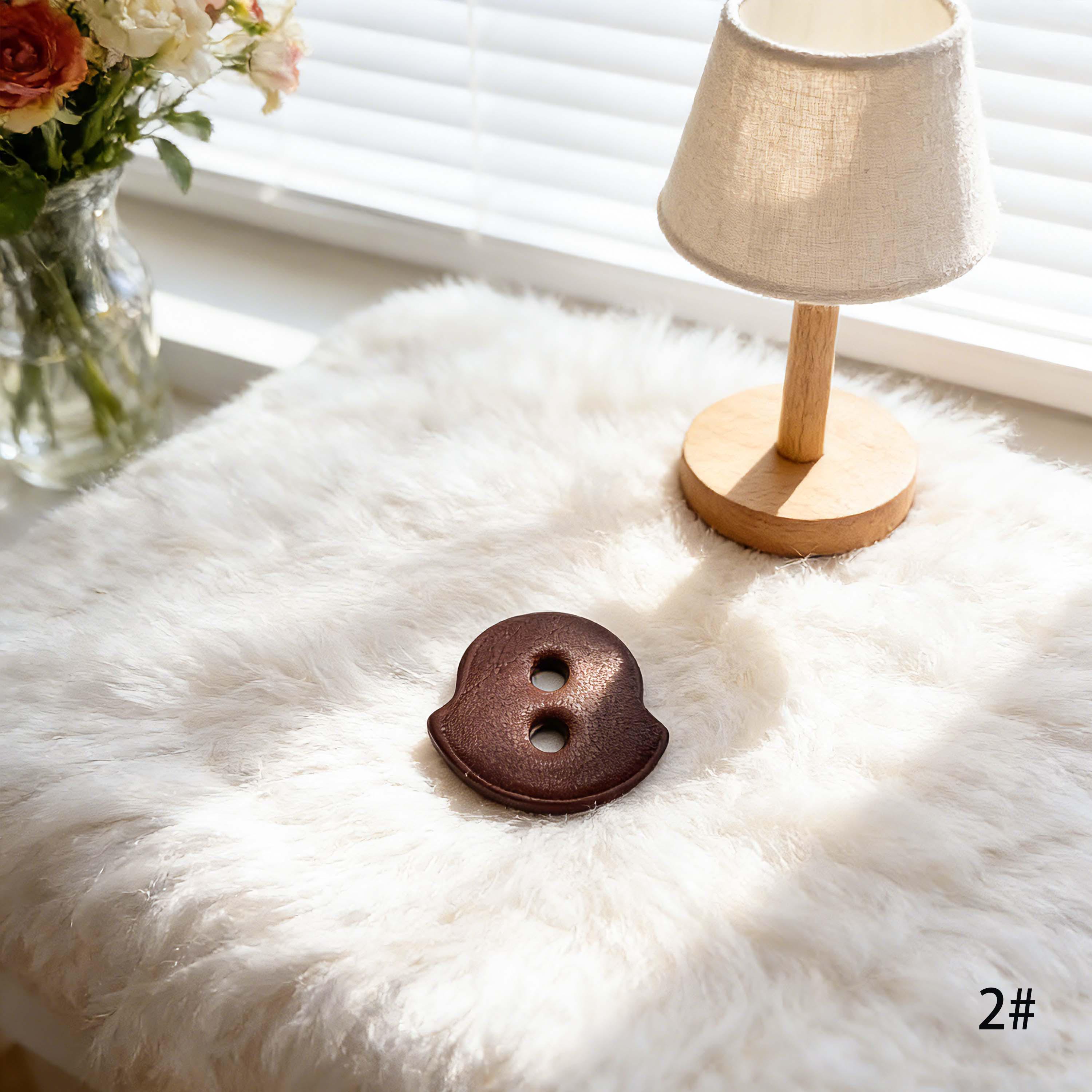 Two Hole Leather Toggle Button, Kids Coat Fastener, Wool Coat Shearling ...
