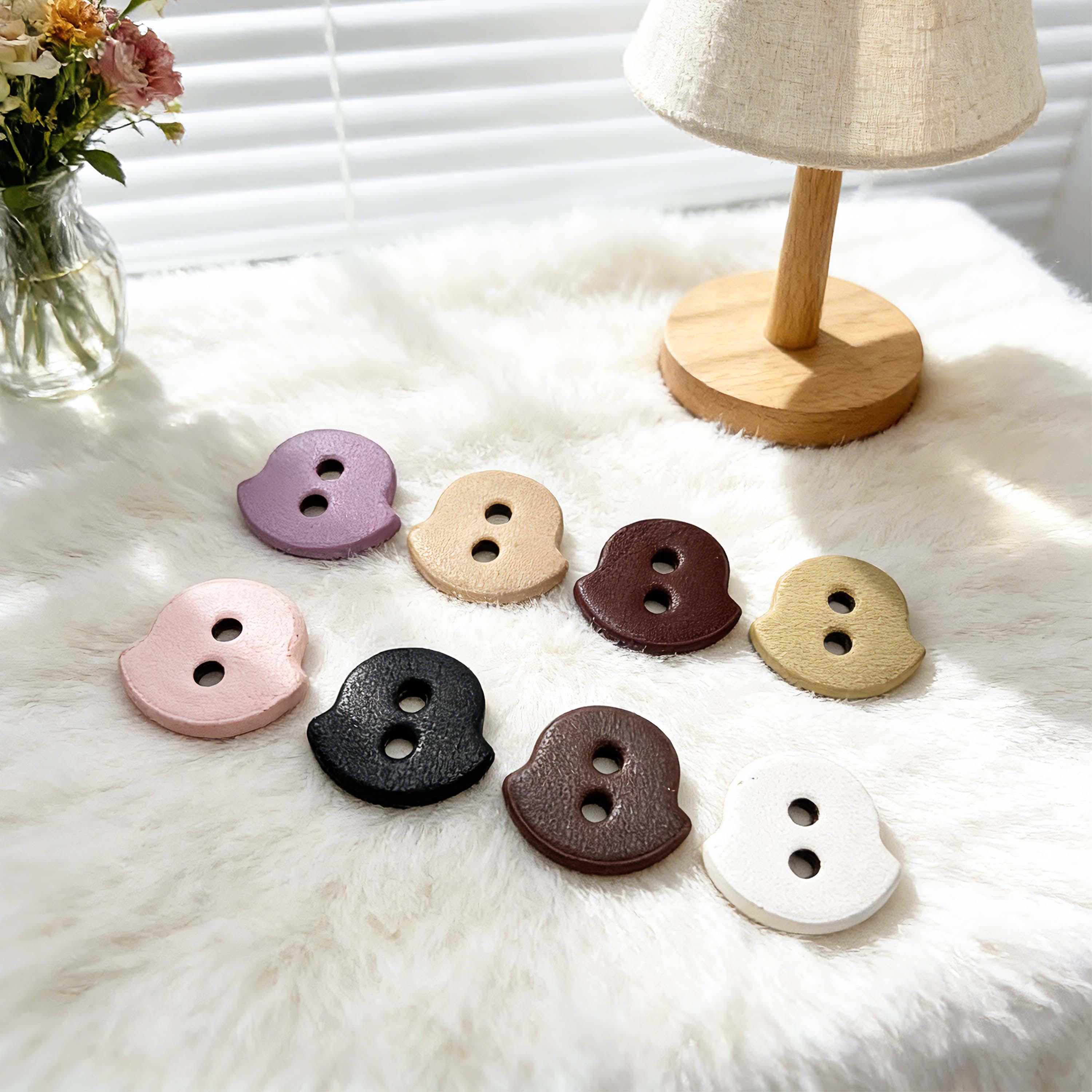 Two Hole Leather Toggle Button, Kids Coat Fastener, Wool Coat Shearling ...