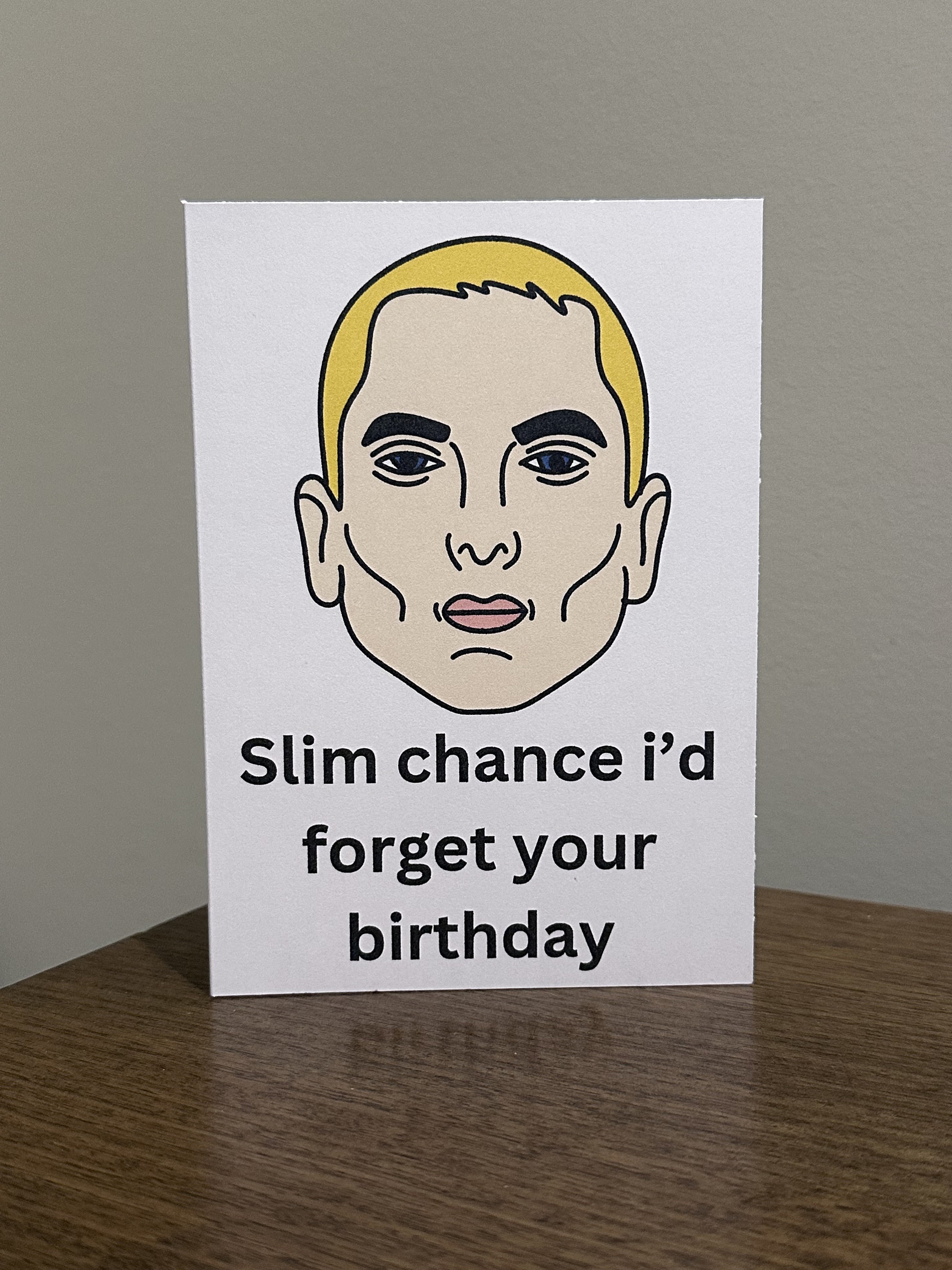 Eminem Theme Birthday Card Slim Shady Greeting Card - Etsy Australia
