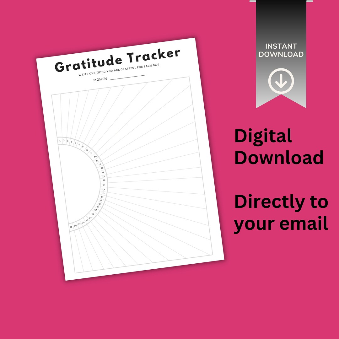 Gratitude Tracker, Grateful, Positive Mindset, Gratitude Journal ...