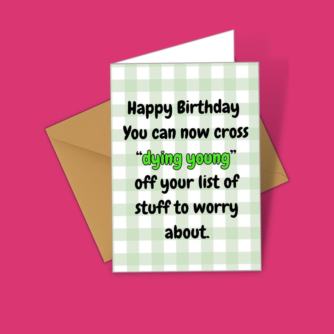Funny Old Person Card Happy Birthday Card Novelty Greeting Card Bucket ...