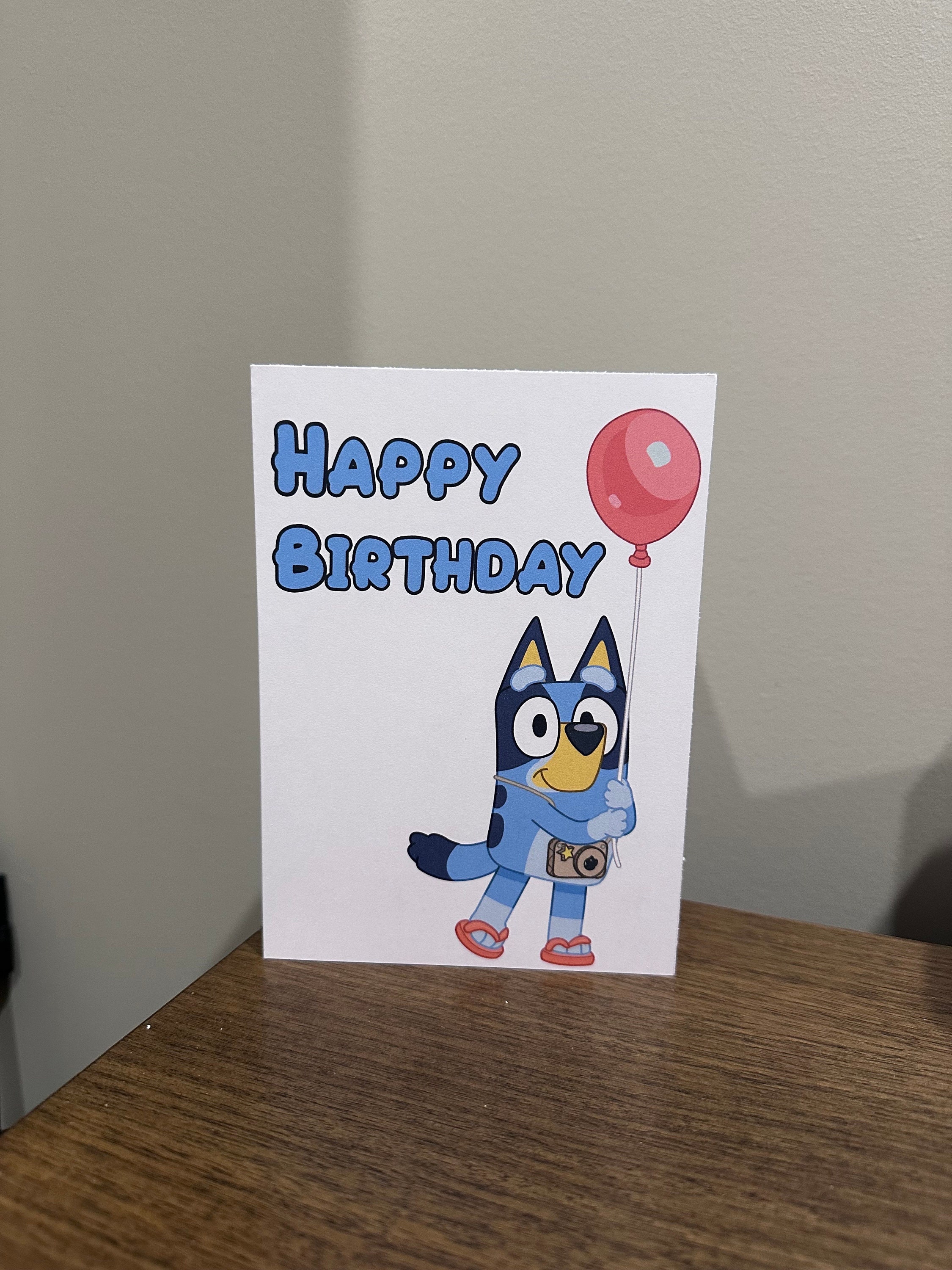 Bluey Birthday Card Happy Birthday Greeting Card - Etsy