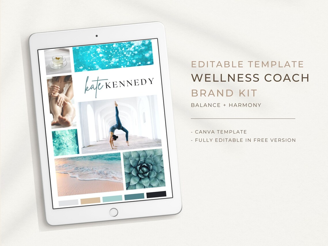 Wellness Coach Brand Kit for CANVA Balance Harmony - Etsy