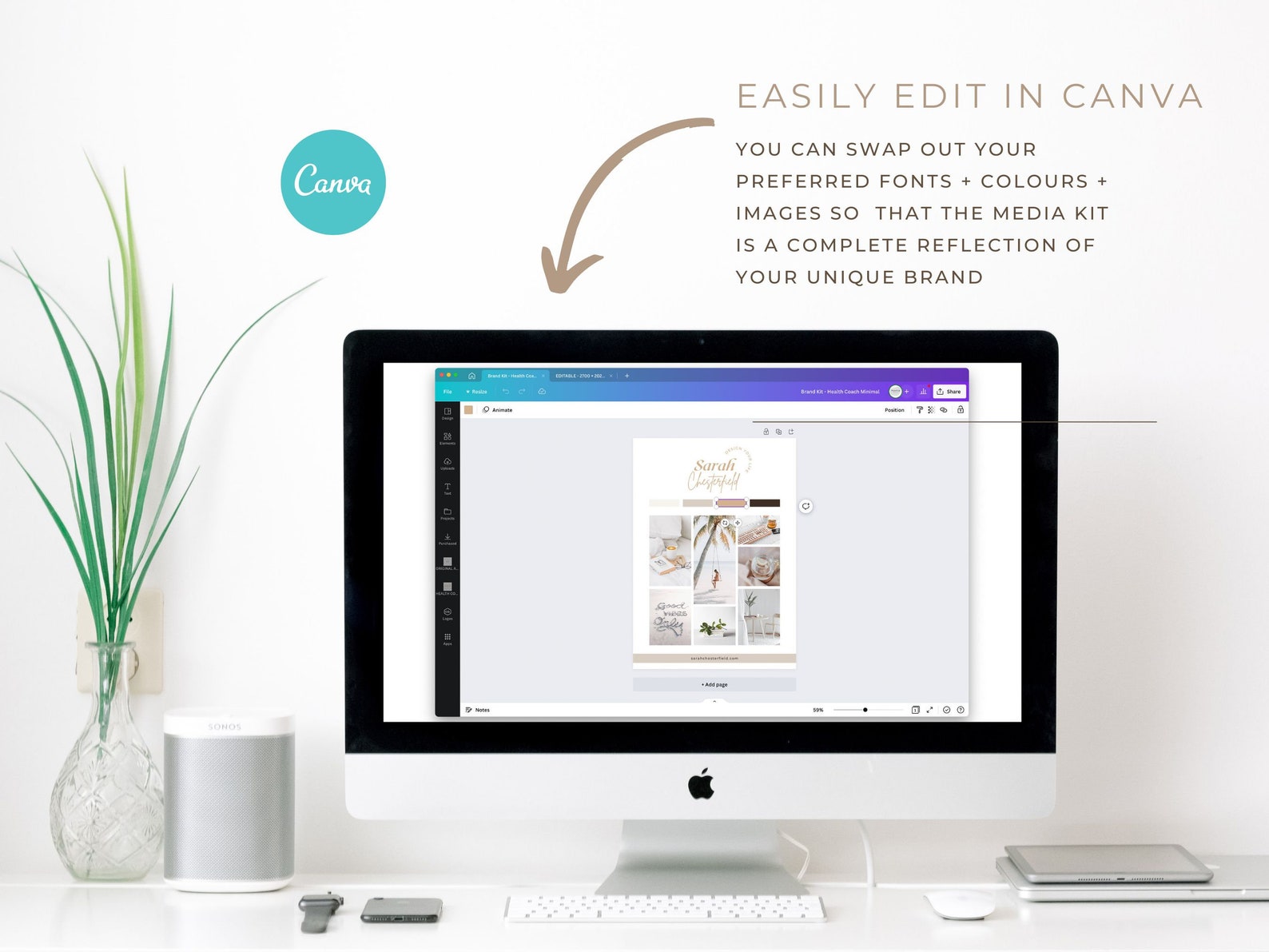 Wellness Coach Brand Kit for CANVA Balance Harmony - Etsy