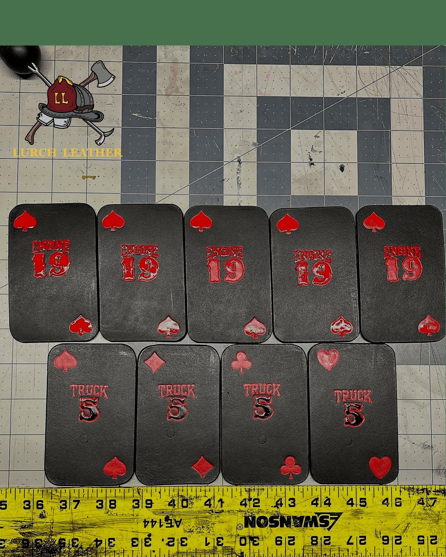Set of Custom Leather Firefighter Playing Cards - Etsy