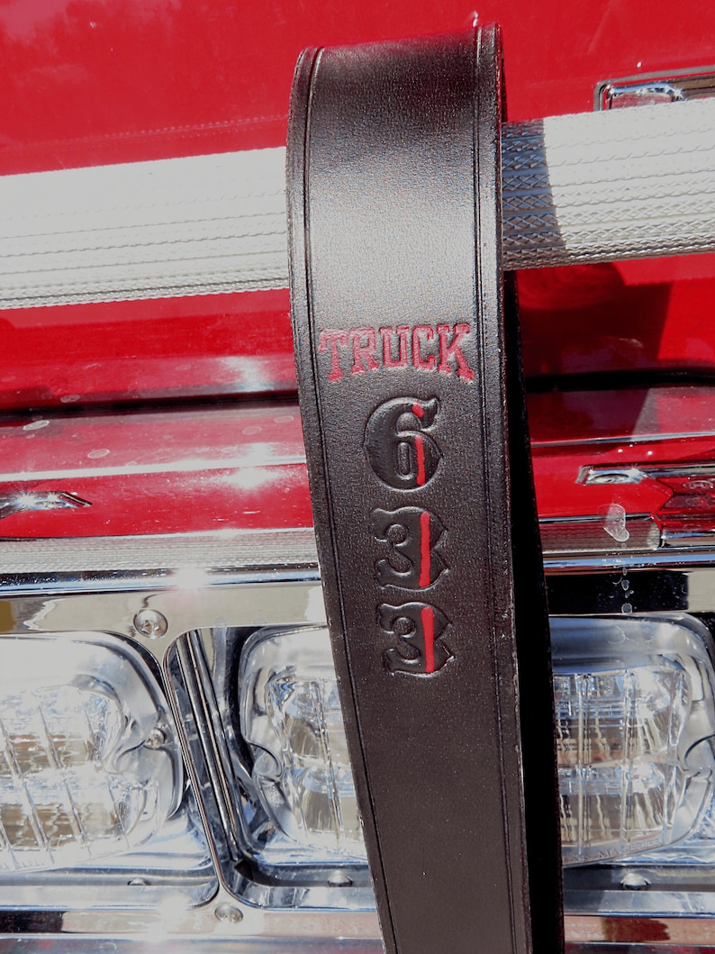 Custom Firefighter Leather Radio Strap FITTED - Etsy
