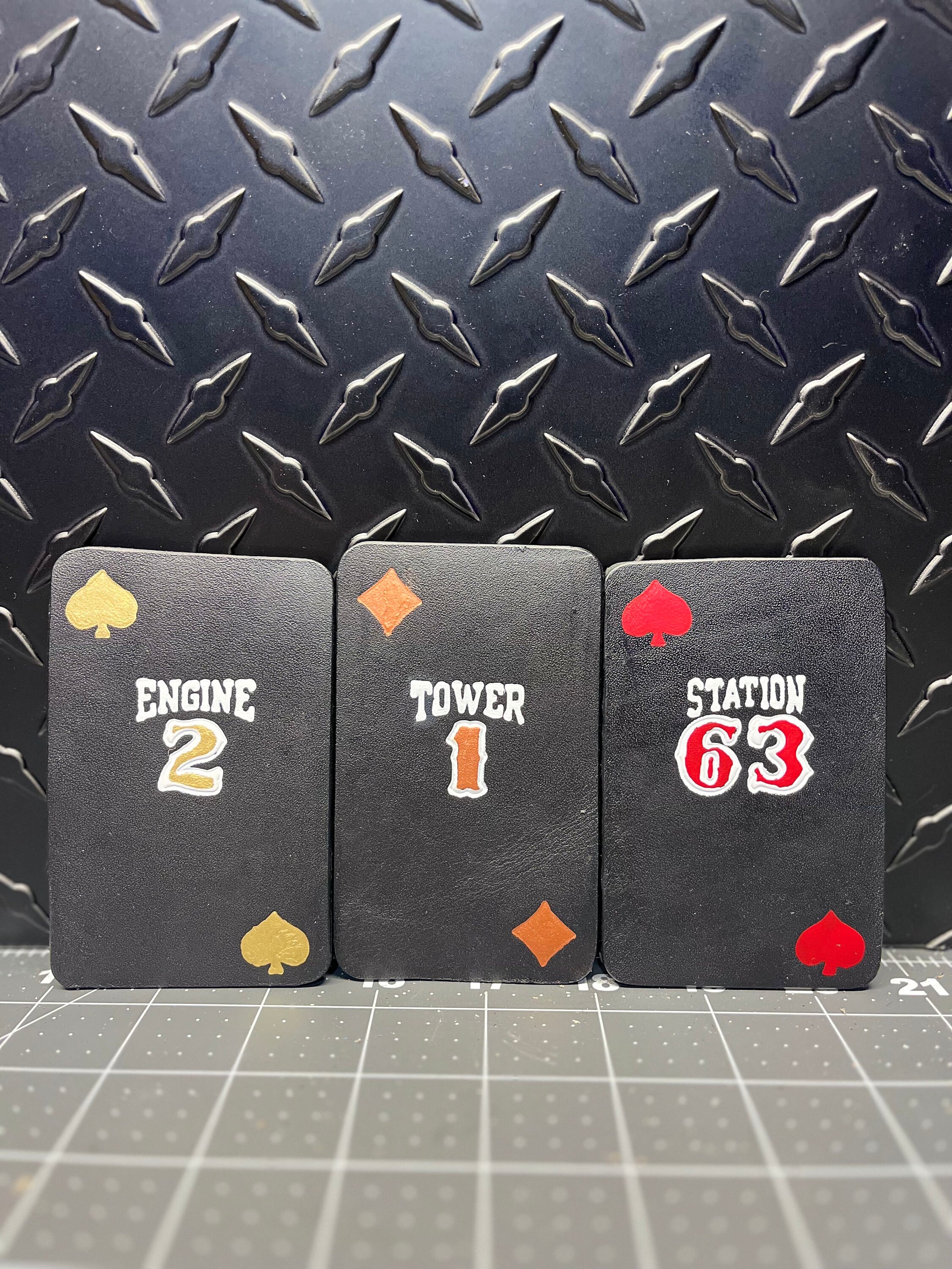 Set of Custom Leather Firefighter Playing Cards - Etsy