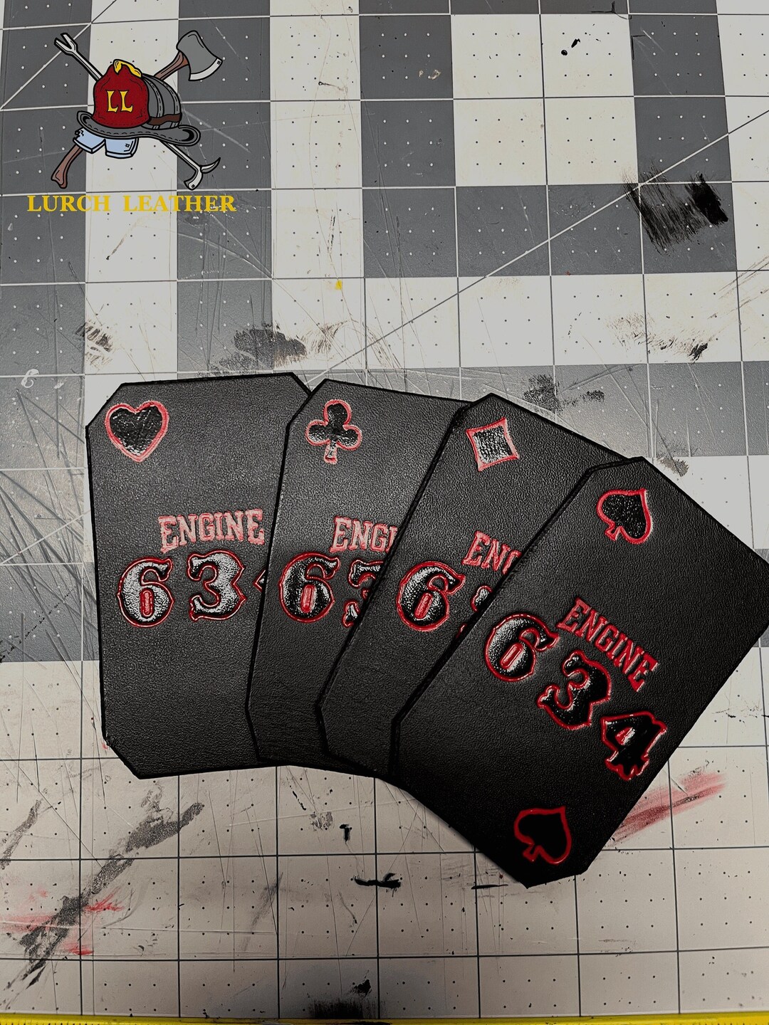 Set of Custom Leather Firefighter Playing Cards - Etsy