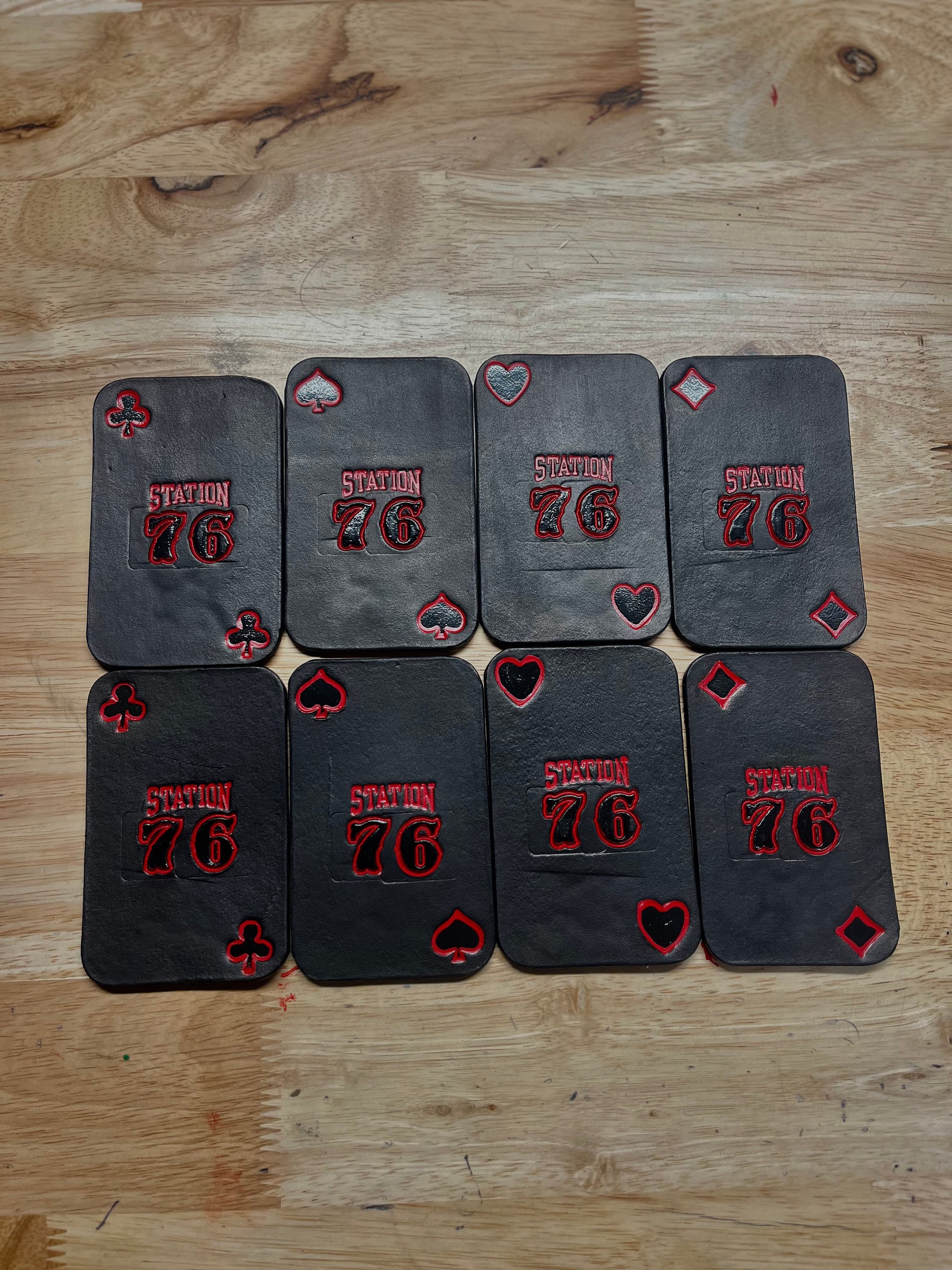 Set of Custom Leather Firefighter Playing Cards - Etsy