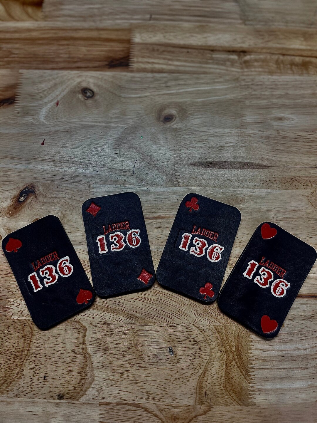 Set of Custom Leather Firefighter Playing Cards - Etsy