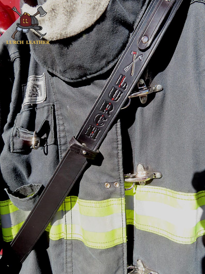 Custom Firefighter Leather Radio Strap [FITTED] - Etsy