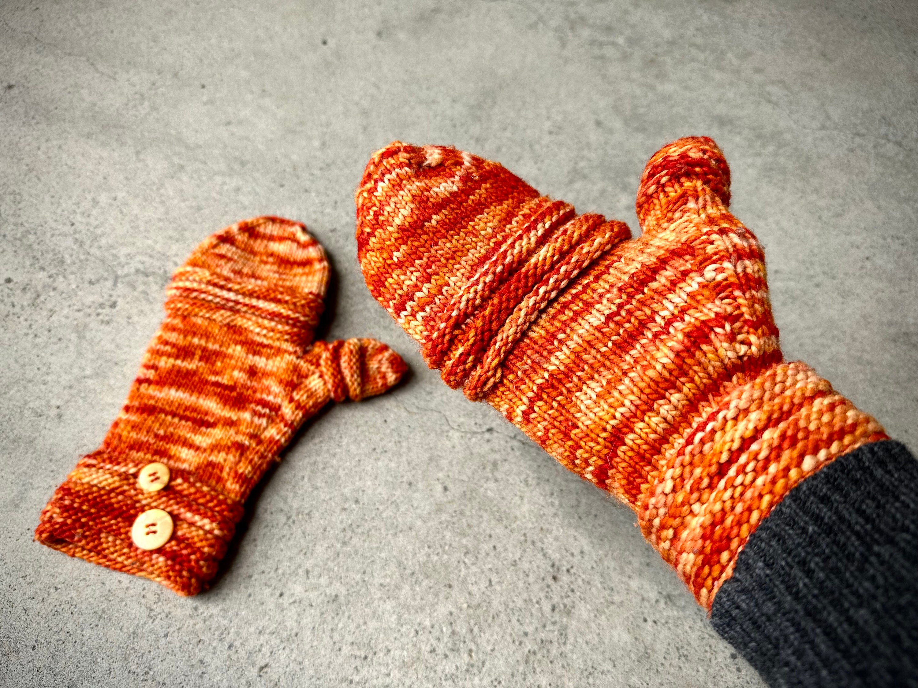 Fingerless Mittens W/ Flaps (knitting Pattern) - PDF Download - Etsy