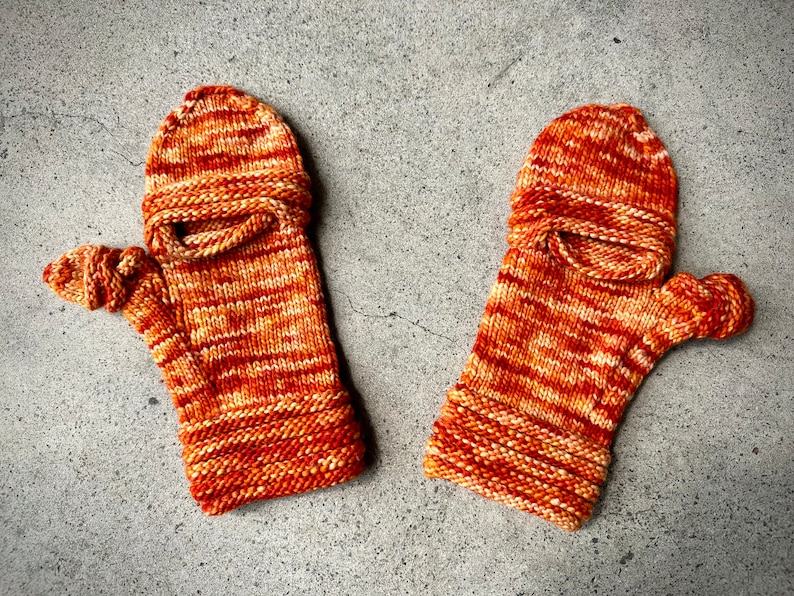 Fingerless Mittens W/ Flaps (knitting Pattern) - PDF Download - Etsy