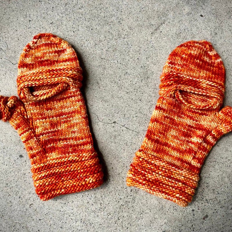 Mittens With Finger Flap - Etsy