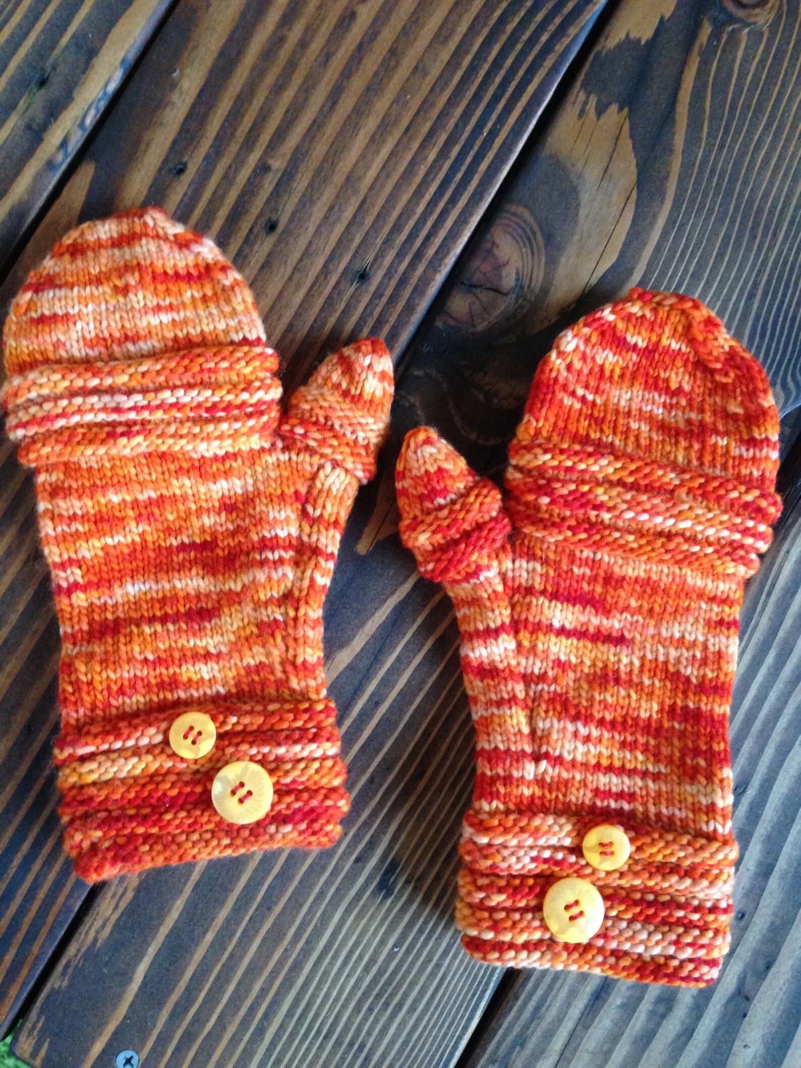 Fingerless Mittens W/ Flaps (knitting Pattern) - PDF Download - Etsy