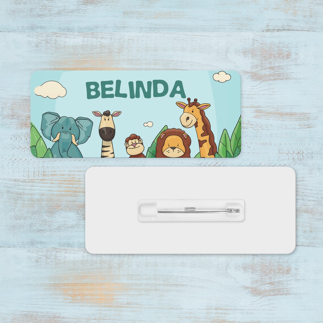 Zoo Animal Name Badge - Handmade ID Tag - Custom Made to Order - Vet ...