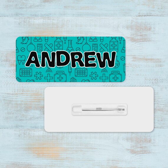 Nurse Name Badge Handmade ID Tag Custom Made to Order - Etsy